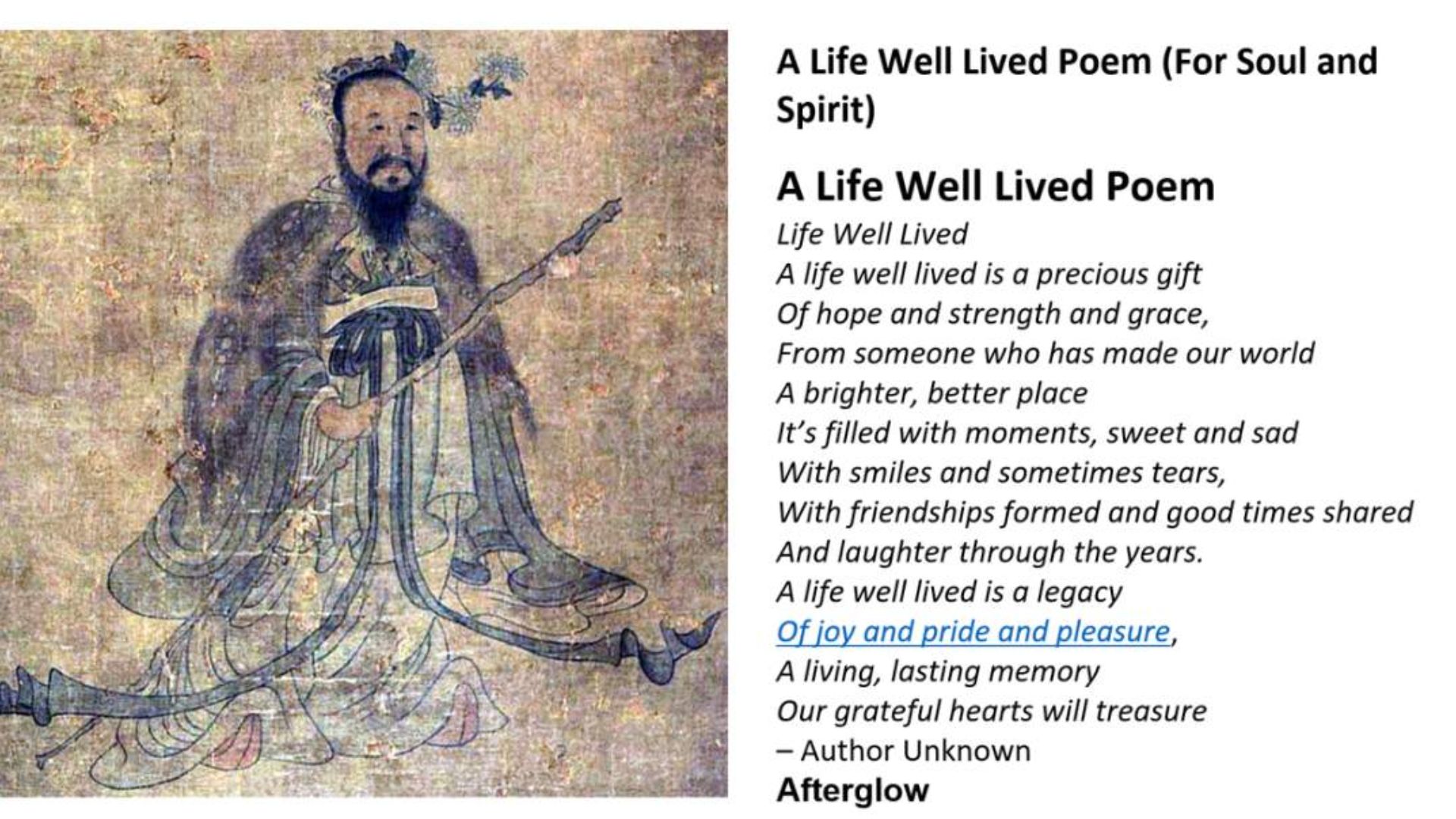 A Life Well Lived Poem: Read & Understand - RememberedLore