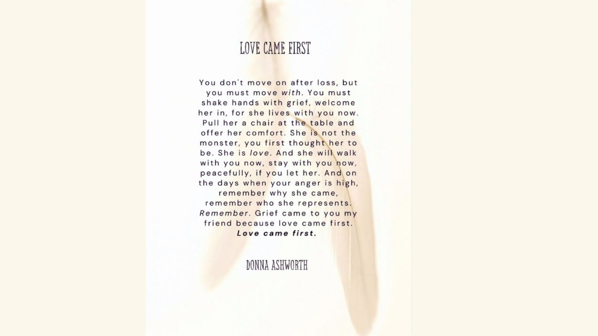 Read & Share the Heartfelt Love Came First Poem - RememberedLore