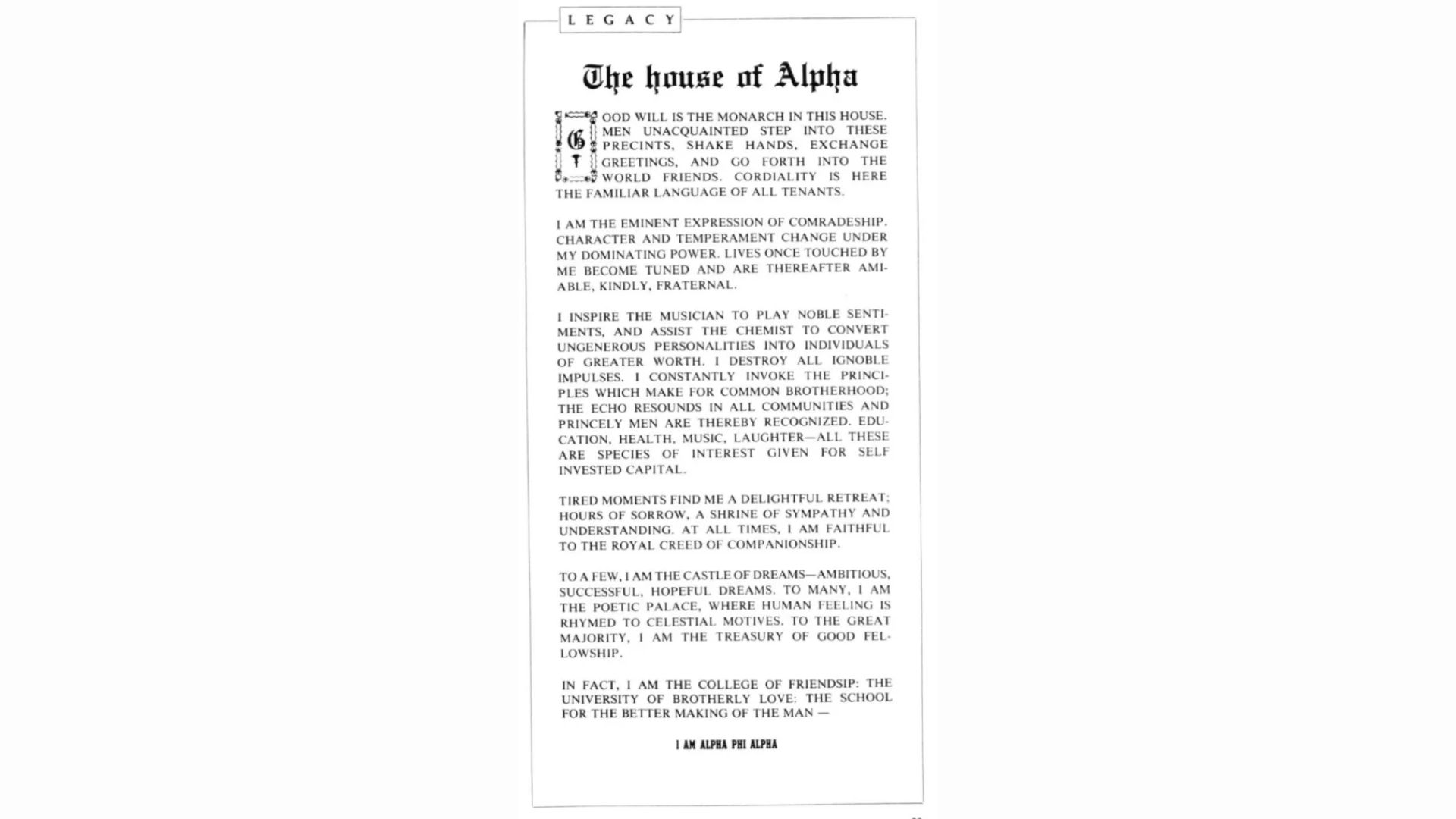 House of Alpha Poem: Meaning That Stays With You - RememberedLore